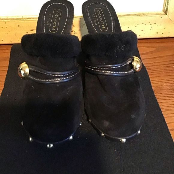 Coach | Shoes | Shoesvelvetyclogs By Coach Size 6small Scuff Soon ...